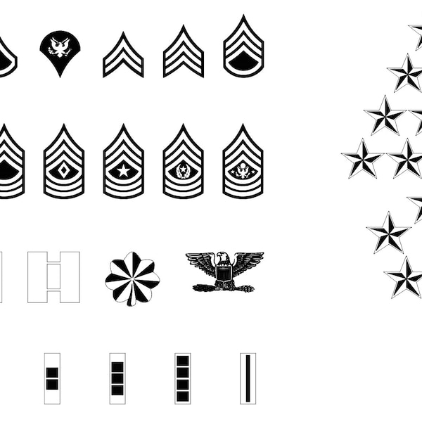 Army Rank Svg - Etsy