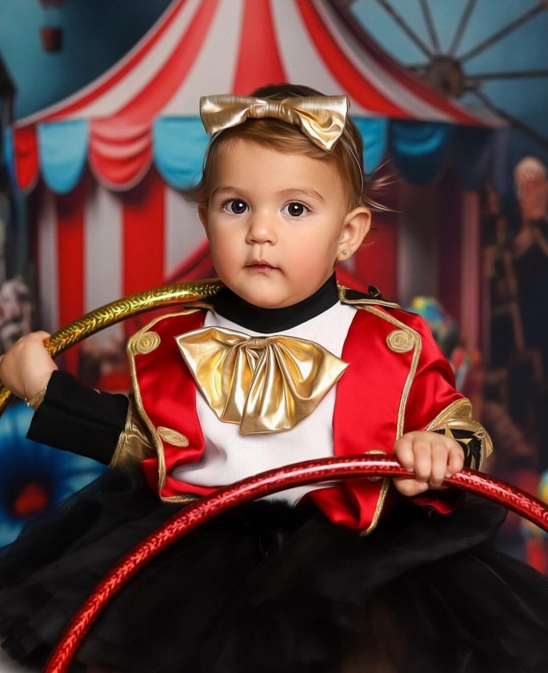 Unique Circus Girl Costume, Handmade Theater Costume for Girls, Red and ...