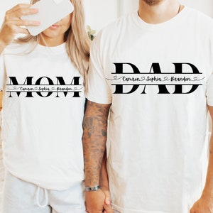 Custom Dad and Mom Shirts, Comfort Colors Matching Mom and Dad Shirts ...