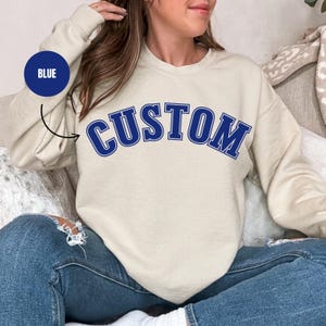 Custom Sweatshirt, Custom Varsity Letter Sweatshirt, Custom Sweater ...