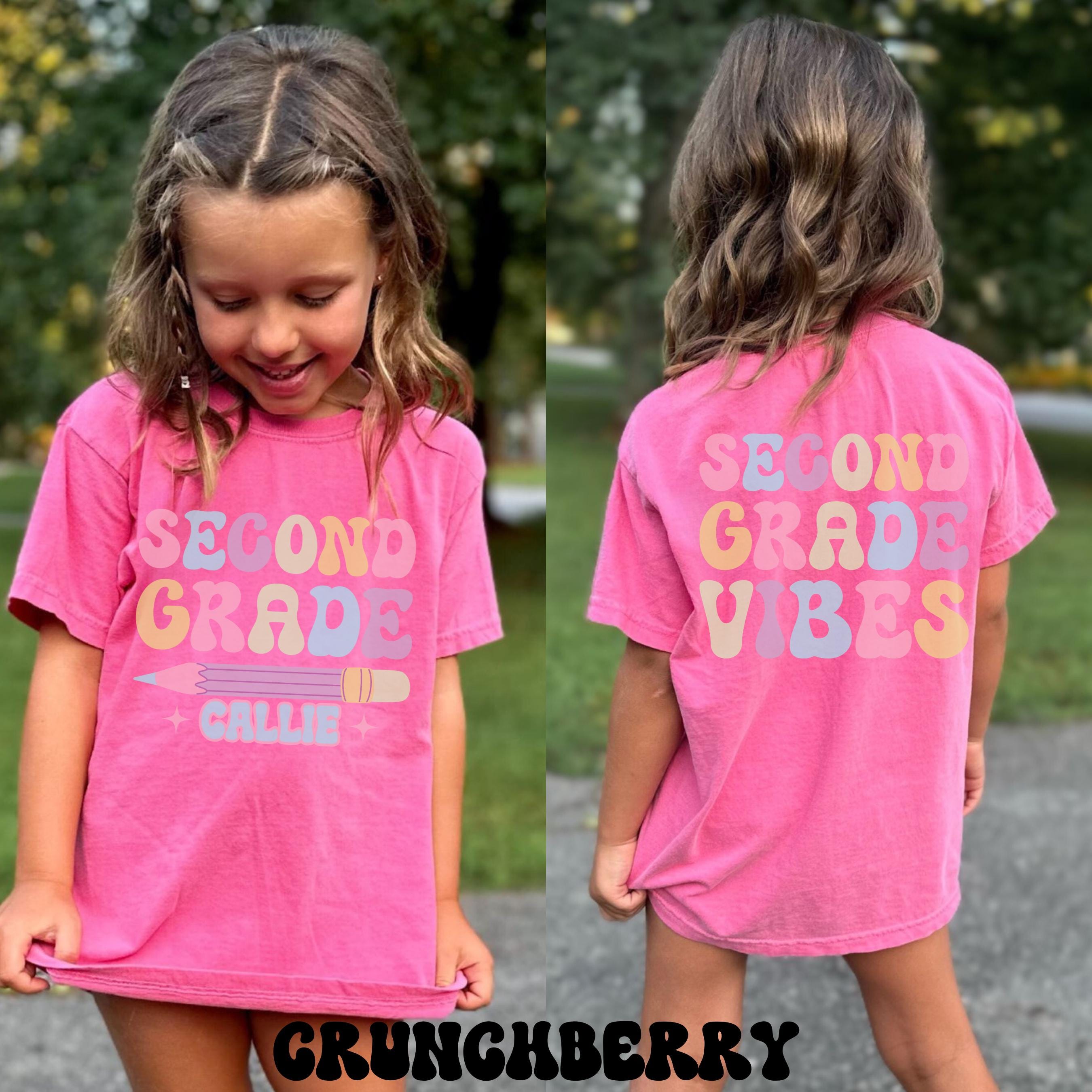Custom Second Grade Vibes Shirt, Comfort Colors, Second Grade Kid Shirt ...