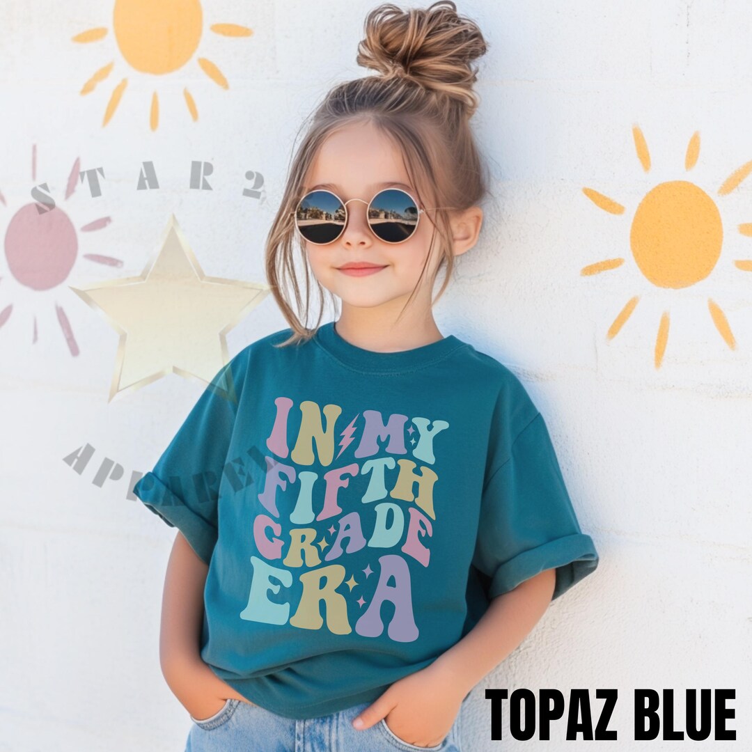 Personalized in My Fifth Grade Era Shirt, Kids Comfort Colors Custom ...