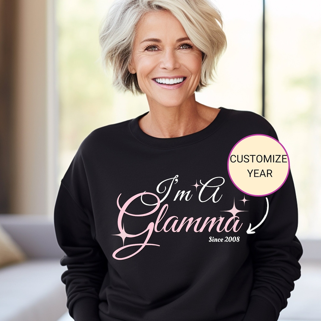 Custom Glamma Sweatshirt Personalized Grandma Sweatshirt Glamma Gift ...