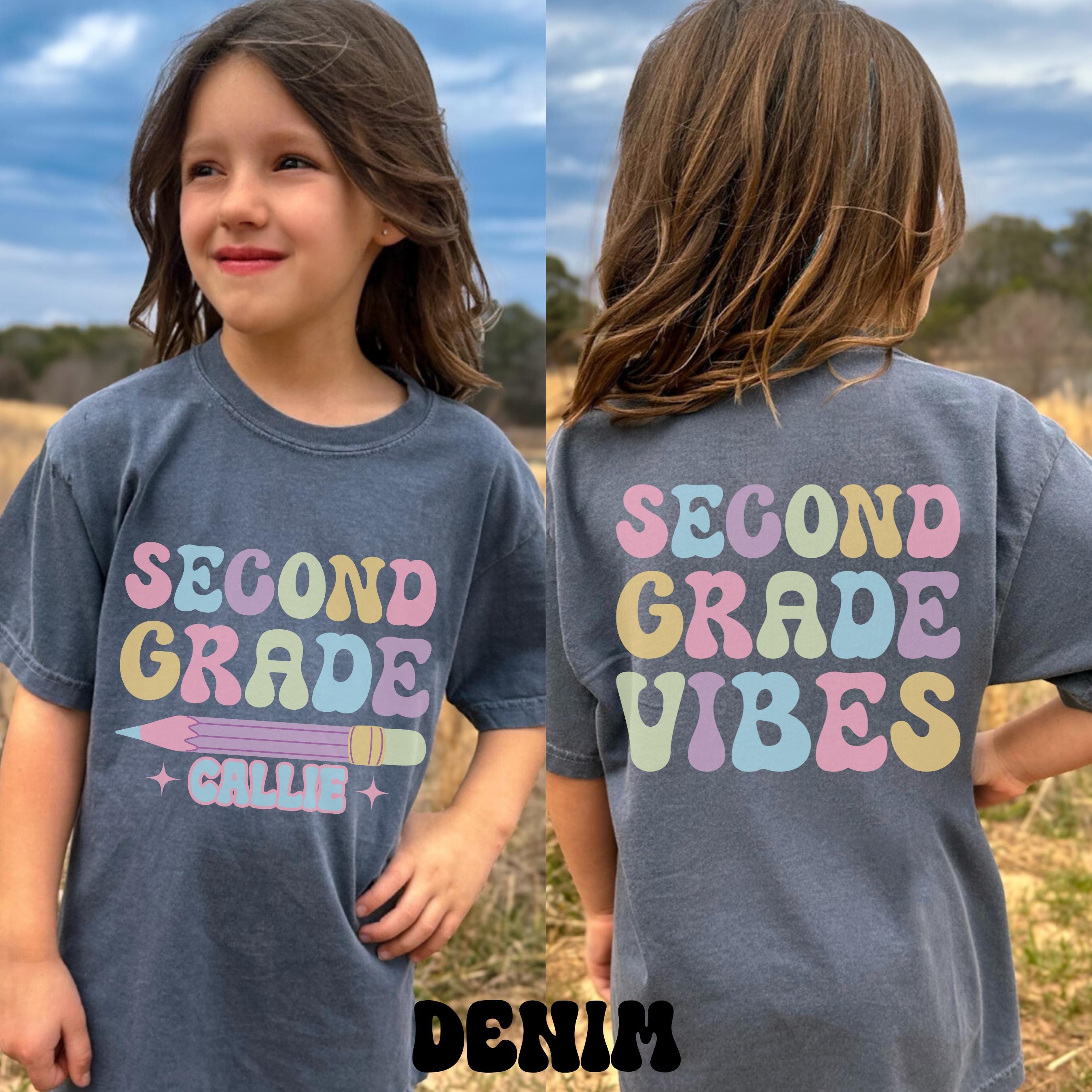 Custom Second Grade Vibes Shirt, Comfort Colors, Second Grade Kid Shirt ...