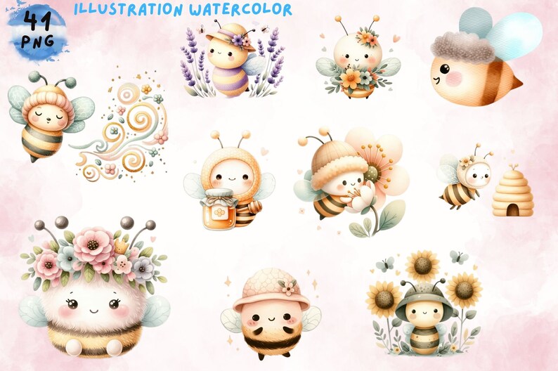 Honeybee, Cute Bee Clipart, Honey Bee Animals Bee PNG, Bee Daisy ...