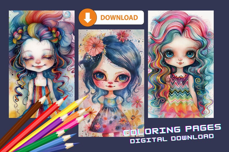 Cute Rockabilly Retro Girl Coloring , Funny Rockabilly Retro Girl ...