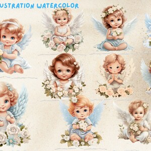 Angel Clipart, Cute Girls Angel Clipart, Fantasy Illustration, Angel ...