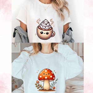 Kawaii Autumn Clipart, Cute Fall Elements Clip Art, Pumpkin Spice ...