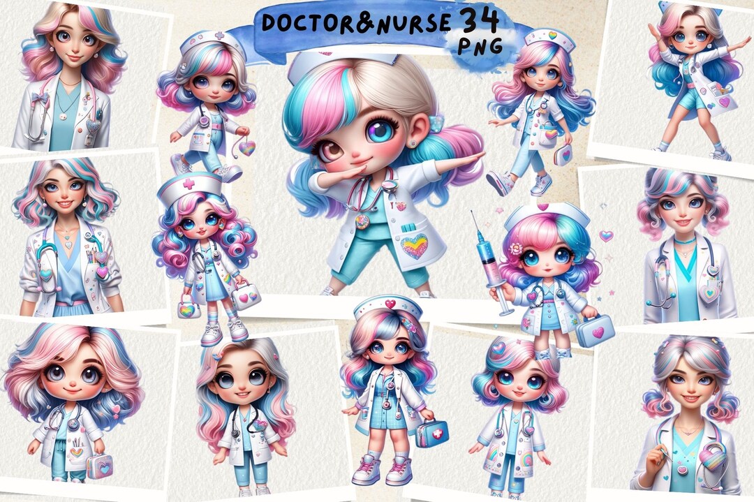 Doctor and Nurse Clipart, Cute Nurse, Medical Clipart, Healthcare ...