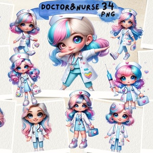 Doctor and Nurse Clipart, Cute Nurse, Medical Clipart, Healthcare ...