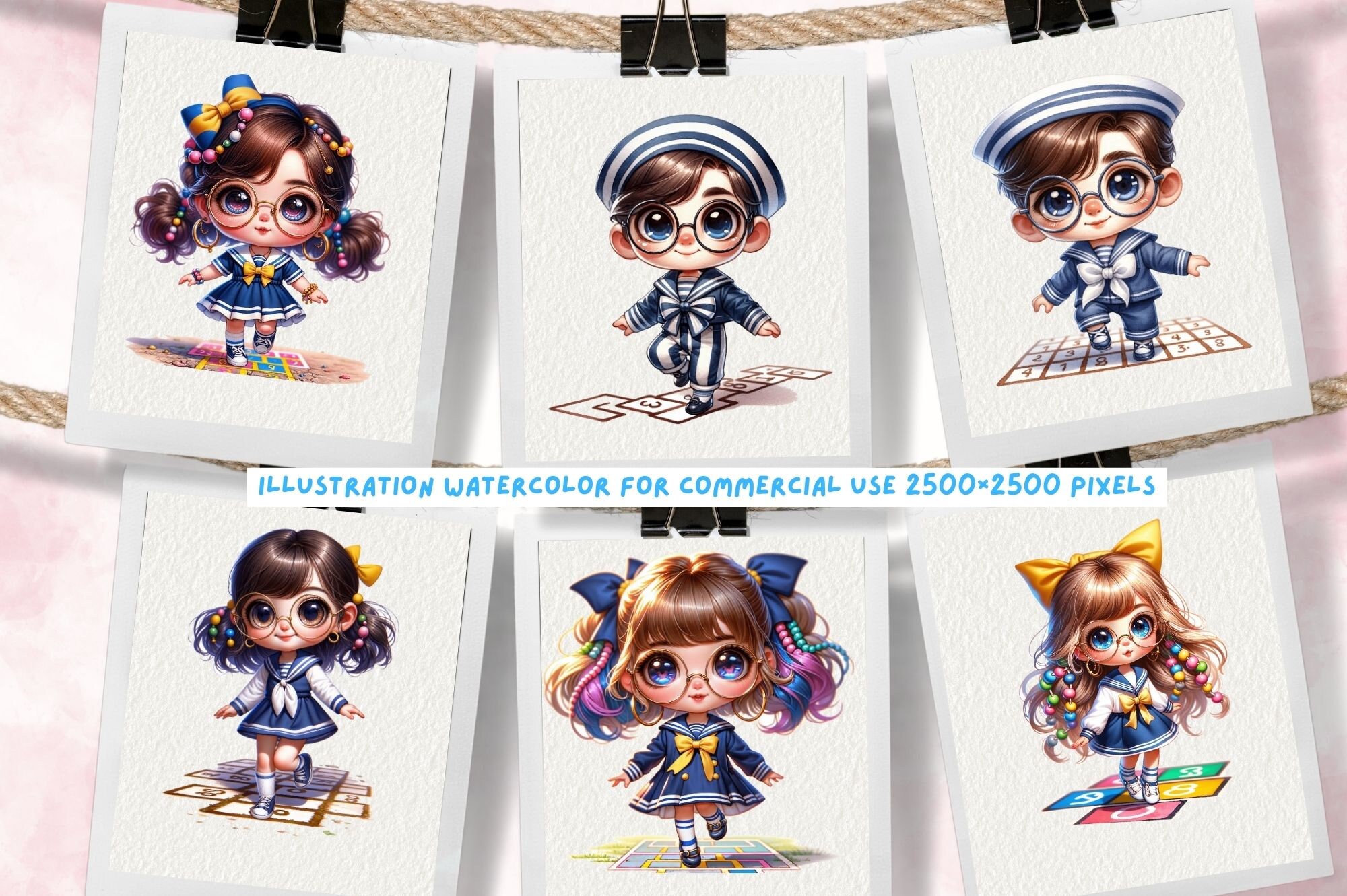 Chibi Teacher Clipart: Back to School Friends (PNG) - Etsy
