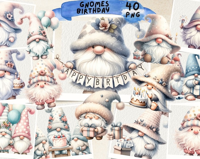 Green Velvet Birthday Party Gnome Set of 10 High Quality 300 DPI Jpegs ...