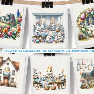 Country Farmhouse Easter Clipart, Easter, Rustic Easter, Easter Bunny ...
