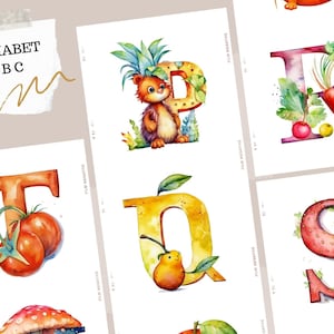 Fruits and Vegetables Alphabet Clipart, Vegetables Letterst, Fruit and ...