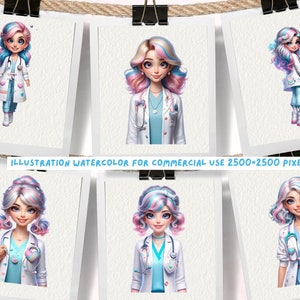 Doctor and Nurse Clipart, Cute Nurse, Medical Clipart, Healthcare ...
