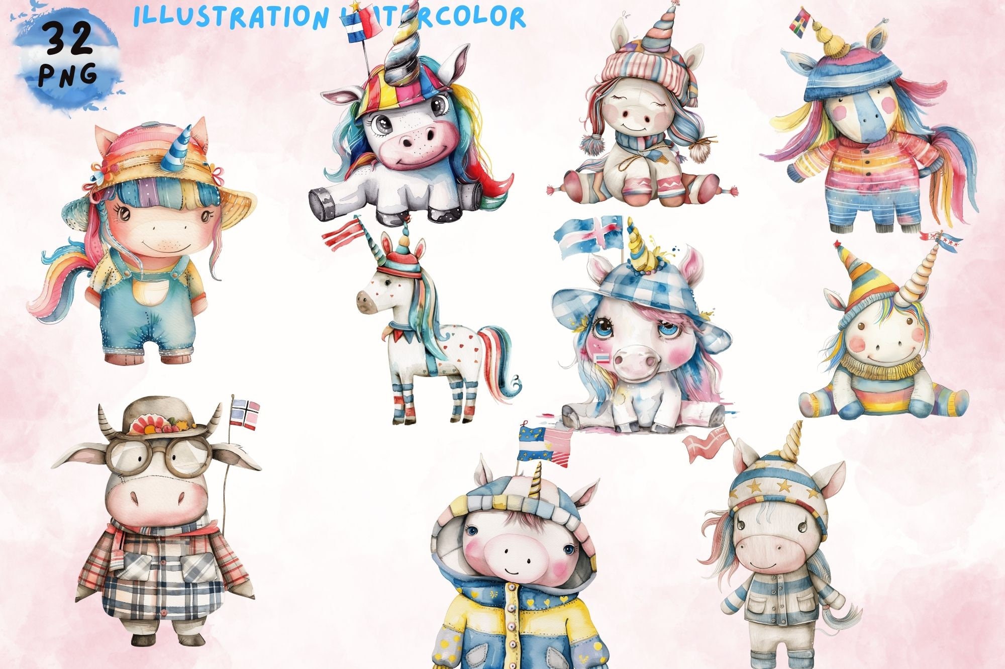Unicorn Back to School Clipart, Cute Unicorn School, Adorable Back to ...
