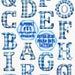 Blue Buffalo Plaid Alphabet: Watercolor Letters (digital Download) - Etsy
