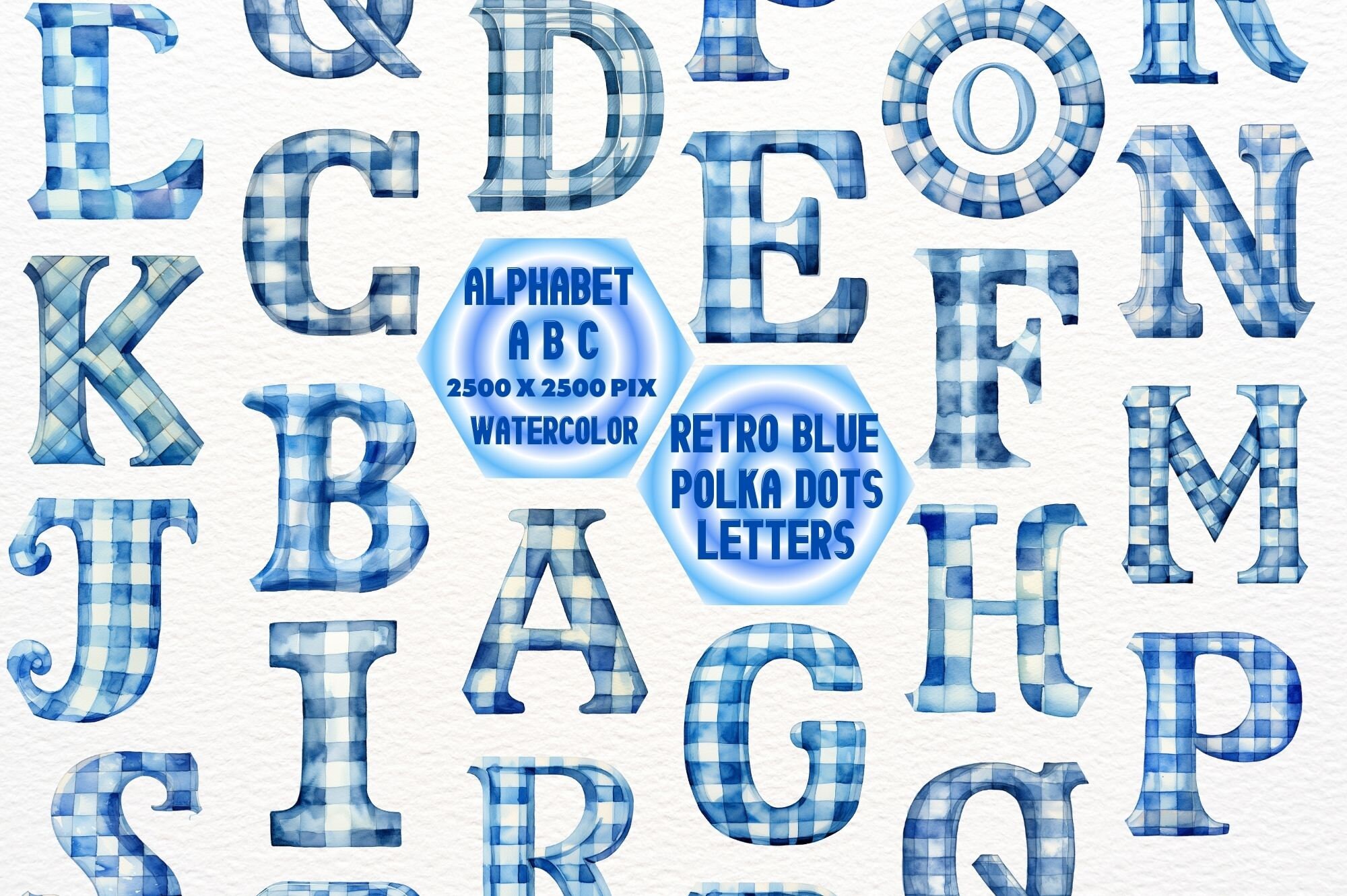 Blue Buffalo Plaid Letters Alphabet, Plaid Letters, Plaid Font, Buffalo ...