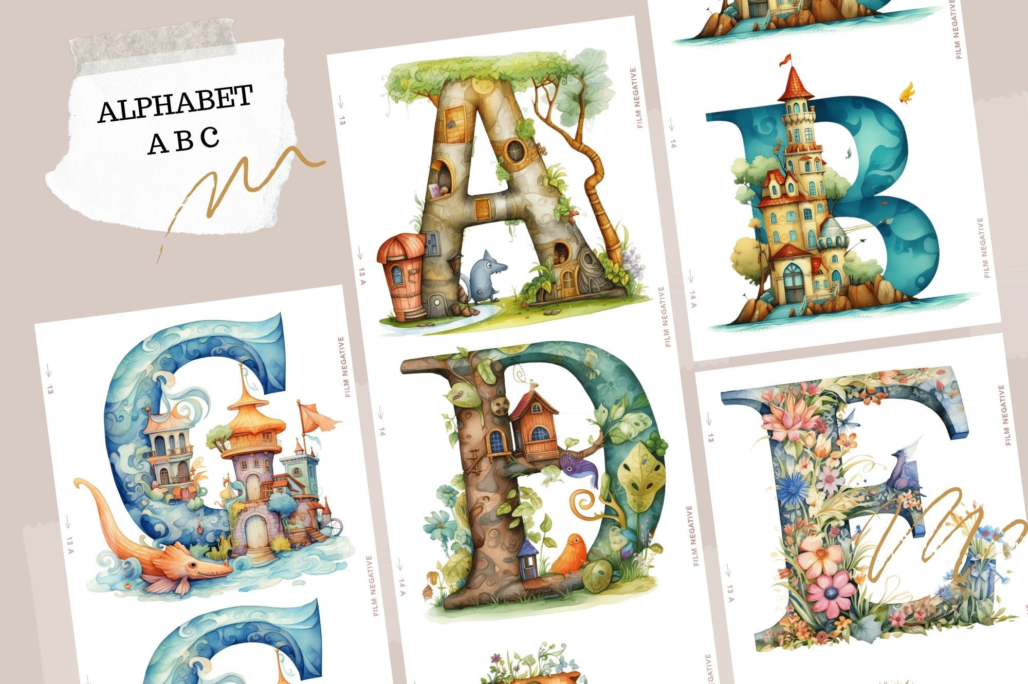 Alphabet Magical Kingdom, Whimsical Fantasy Alphabet, Fairy Tale ...