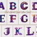 Light Purple Colorful Alphabet Clipart, Bright Pink Blue Purple Alcohol ...