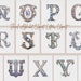 Platinum Iridescent Diamonds Alphabet , Gold Satin and Diamond Alphabet ...
