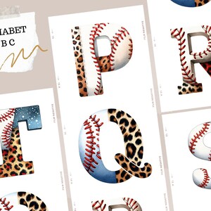 Baseball Leopard Alphabet Letters, Baseball Alphabet, Alphabet ...