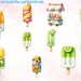 Pastel Summer Popsicle Clipart: Watercolor Ice Cream Pngs (digital ...