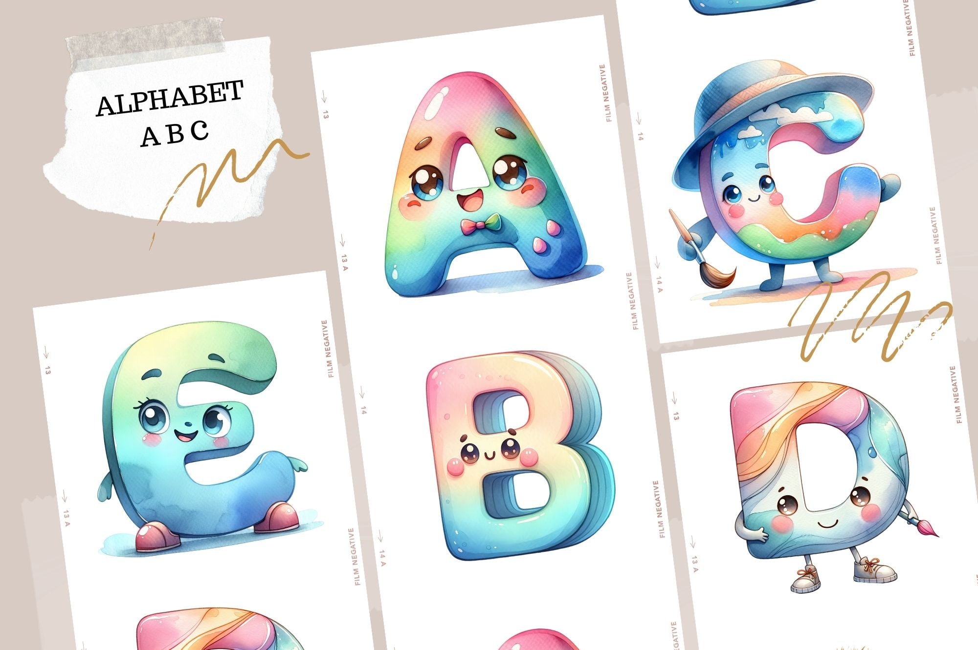 Cartoon Funny Kids Alphabet Clipart, Funny Font Png, Cute Funny Letters ...