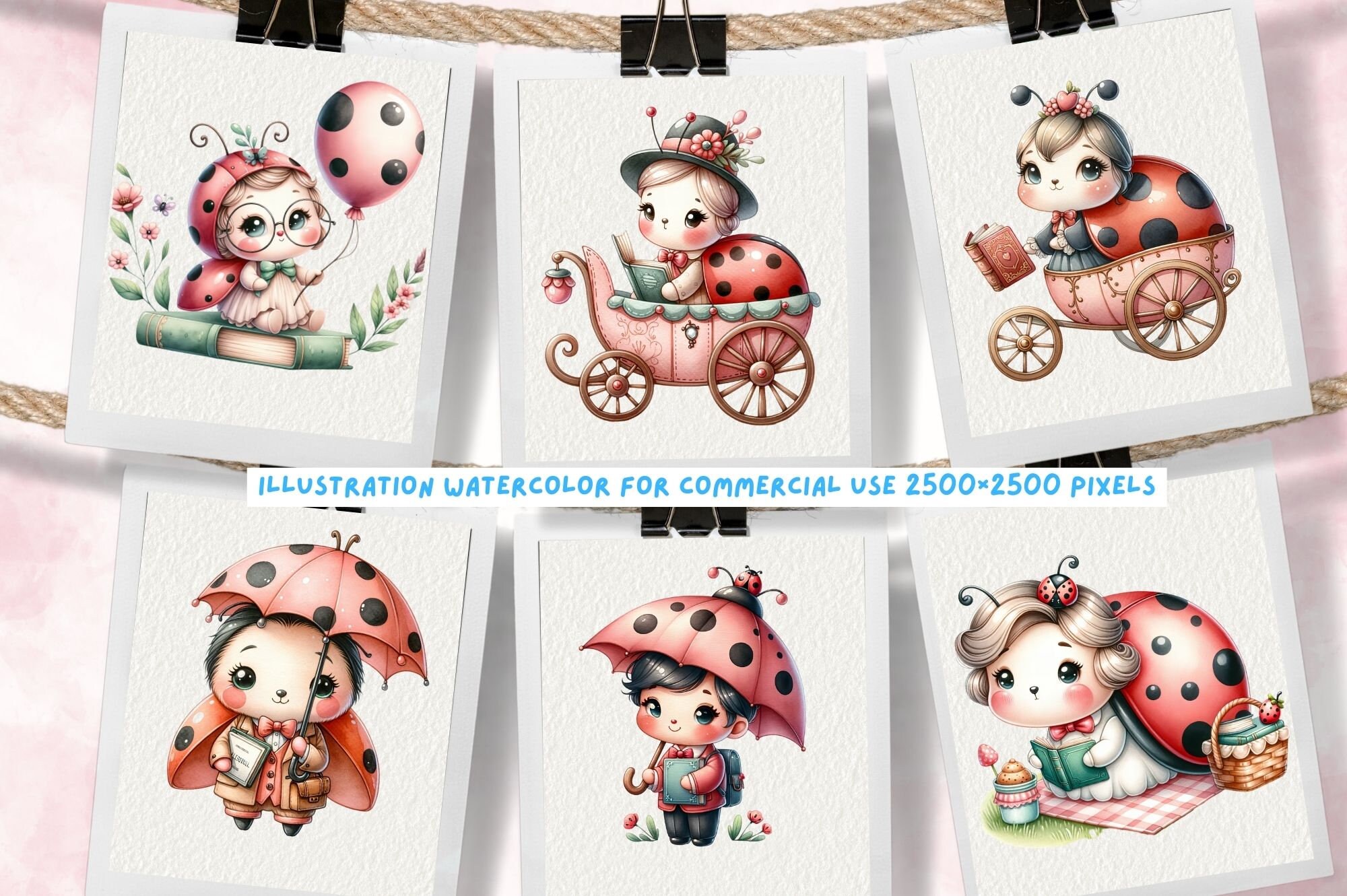 Ladybug Book Clipart, Cute Ladybug, Bug Clipart, Love Bug Love Book ...