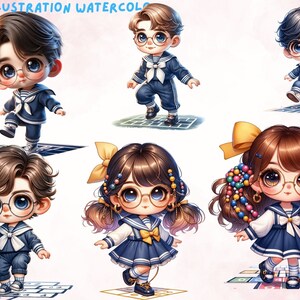 Chibi Teacher Clipart: Back to School Friends (PNG) - Etsy