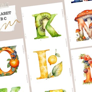 Fruits and Vegetables Alphabet Clipart, Vegetables Letters Clipart ...