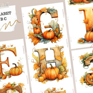 Pumpkin Alphabet Letters Clipart Png, Autumn Pumpkin Clipart Wedding ...