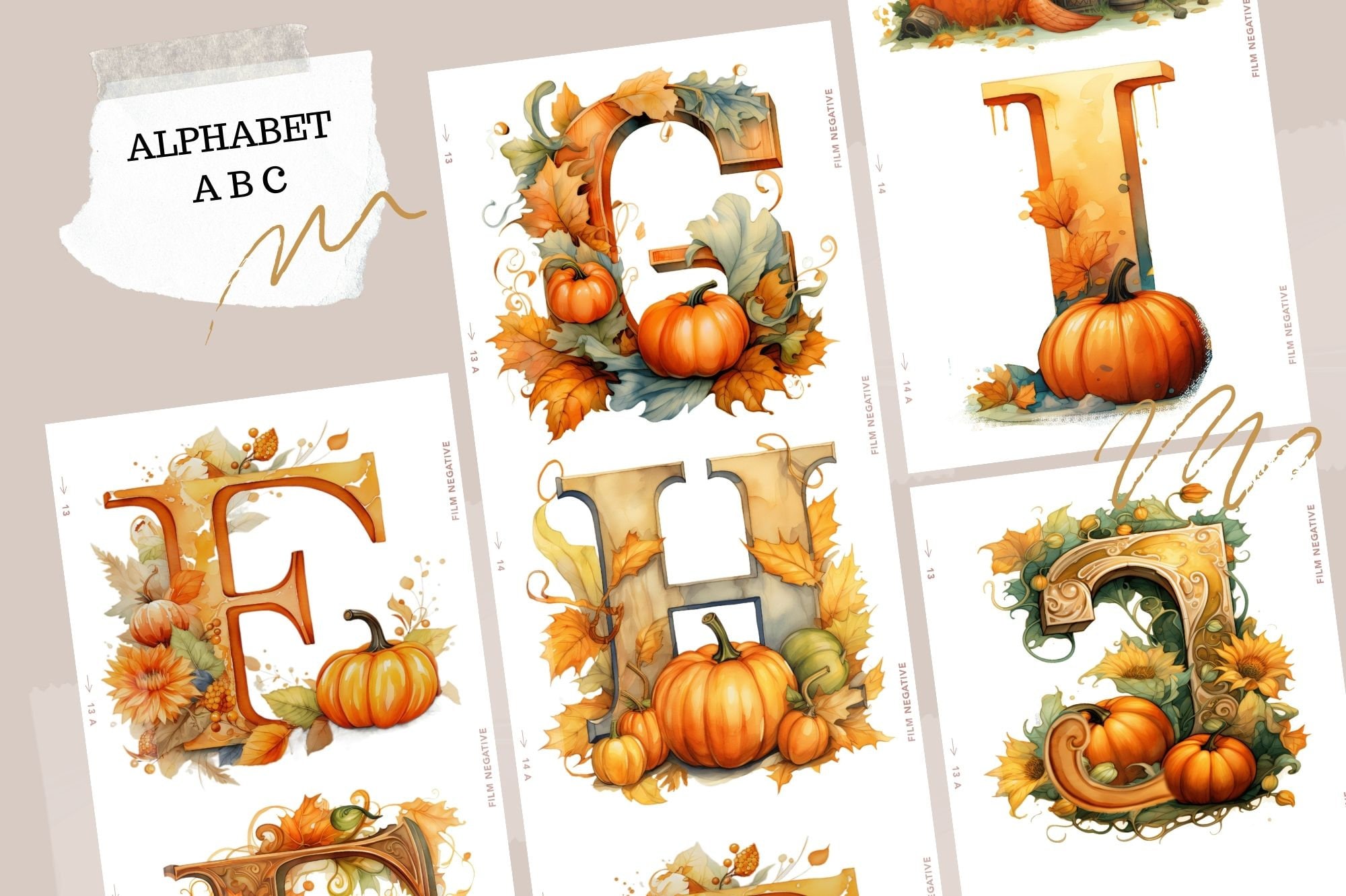 Pumpkin Alphabet Letters Clipart Png, Autumn Pumpkin Clipart Wedding ...