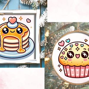 Kawaii Breakfast Clipart, Graphics of Pancakes, Eggs, Coffee, and More ...
