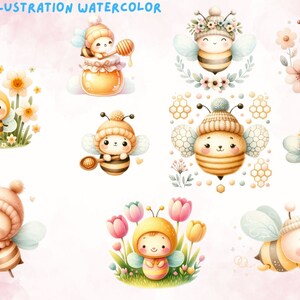 Honeybee, Cute Bee Clipart, Honey Bee Animals Bee PNG, Bee Daisy ...