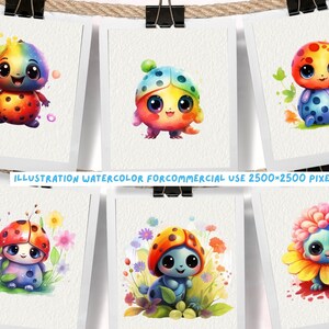 Ladybug Colorful Clipart, Ladybug Rainbow, Cute Bug, Ladybug Scrapbook ...