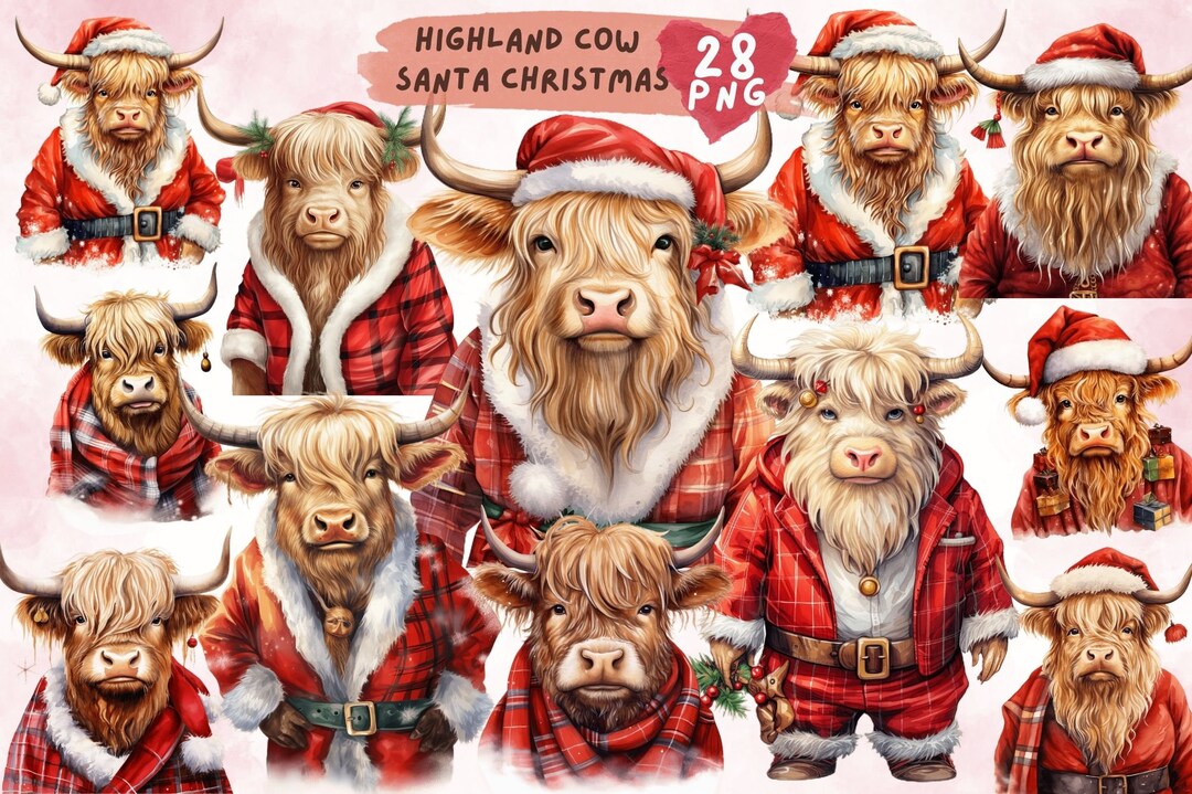 Highland Cow PNG, Cute Cow Sublimation, Western Clipart, Digital ...