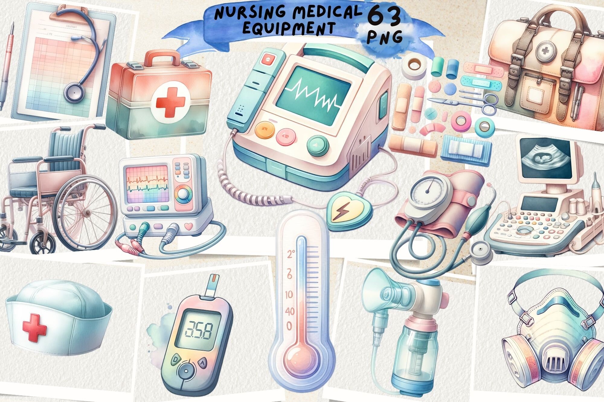 Cute Nurse and Doctor Clipart, Medical Clipart Stickers Healthcare ...