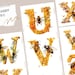 Honeybee Alphabets and Number, Bee Font, Bee Alphabet, Animal Font ...