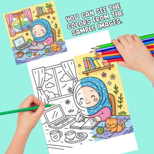Cozy Muslim Girl Coloring Book for Kids – Modest Outfits, Hijab Fashion ...