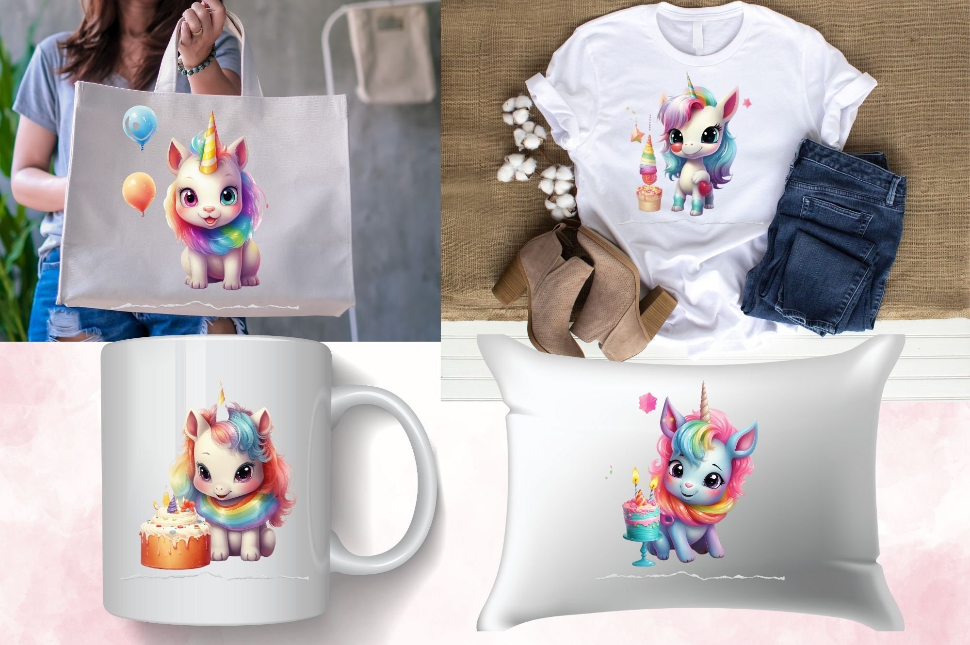 Unicorn Watercolor Clipart, Cute Unicorn, Unicorn Birthday Clipart ...