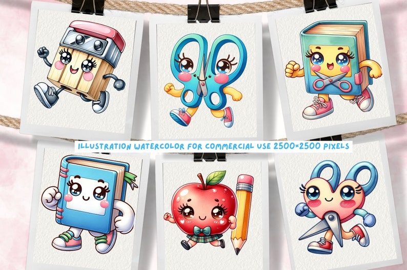 Back to School Elements, School Clipart, Backpack Clipart, Calculator ...