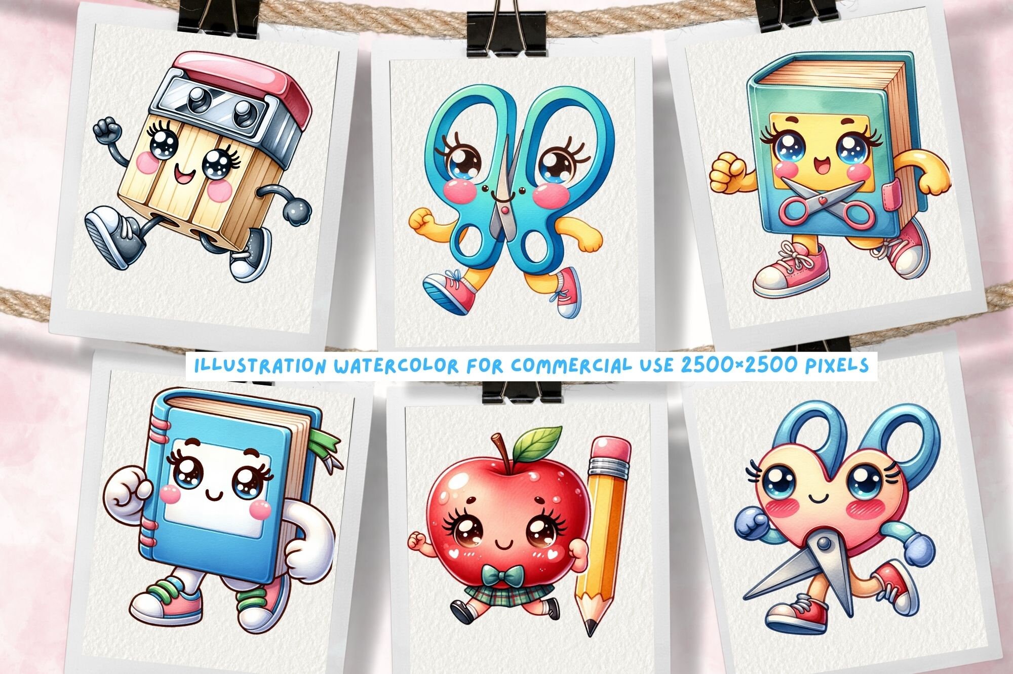 Back to School Elements, School Clipart, Backpack Clipart, Calculator ...