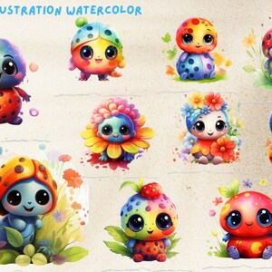 Ladybug Colorful Clipart, Ladybug Rainbow, Cute Bug, Ladybug Scrapbook ...