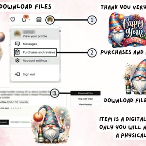 Watercolor New Year Gnomes Collection Clipart, Holiday Gnomes Clipart ...