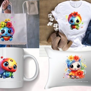 Ladybug Colorful Clipart, Ladybug Rainbow, Cute Bug, Ladybug Scrapbook ...