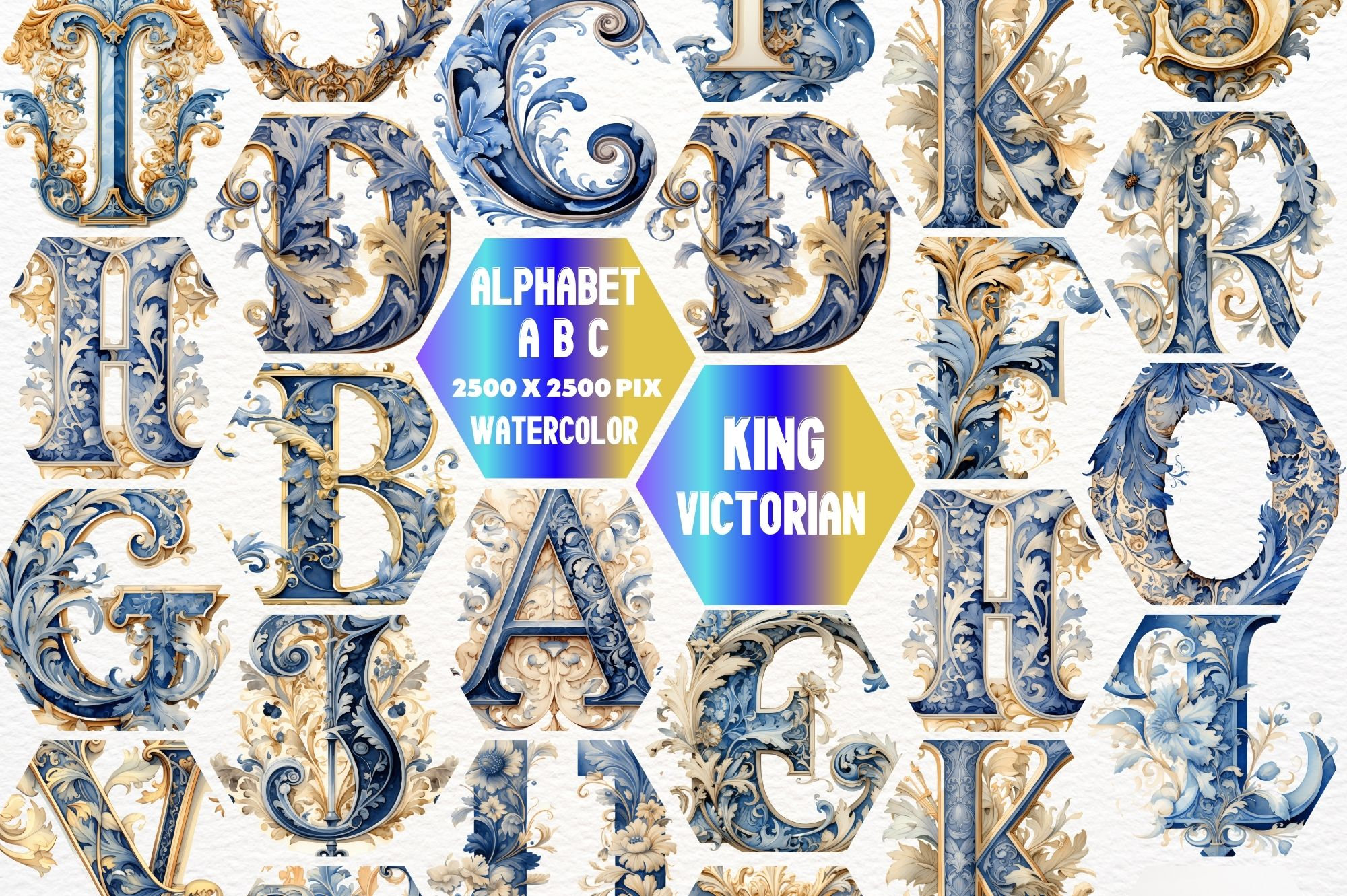 King Victorian Alphabet, Antique Letters Old English Alphabet Clipart ...