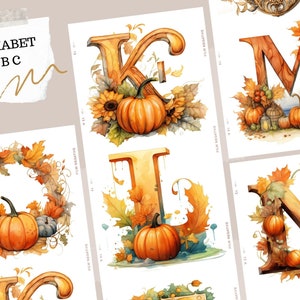 Pumpkin Alphabet Letters Clipart Png, Autumn Pumpkin Clipart Wedding ...
