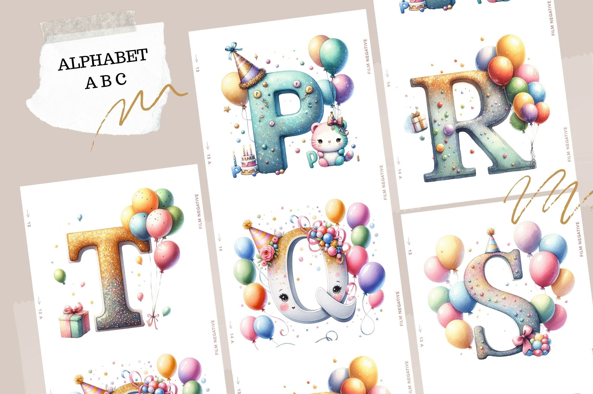 Birthday Balloon Alphabet, Letters Balloon, Baby Shower, Presents ...
