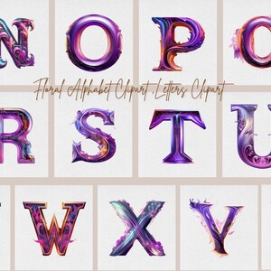 Light Purple Colorful Alphabet Clipart, Bright Pink Blue Purple Alcohol ...